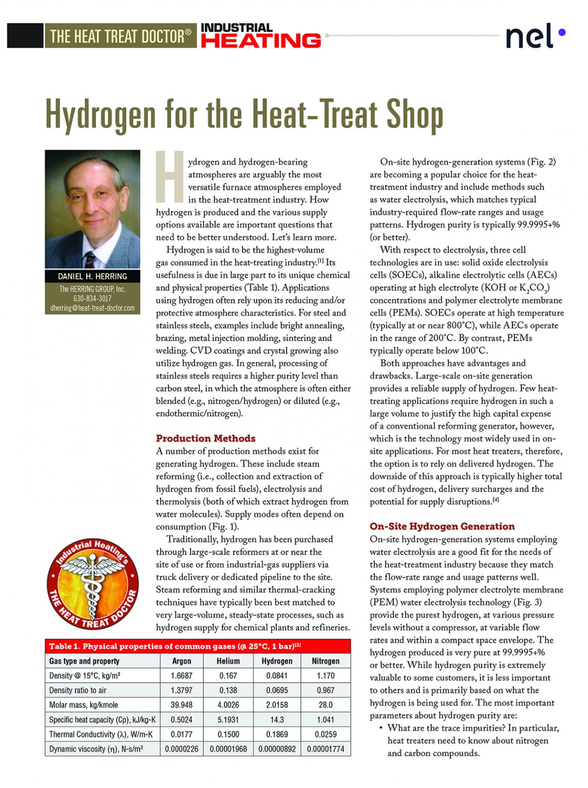 Hydrogen for the Heat Treat Shop | Nel Hydrogen