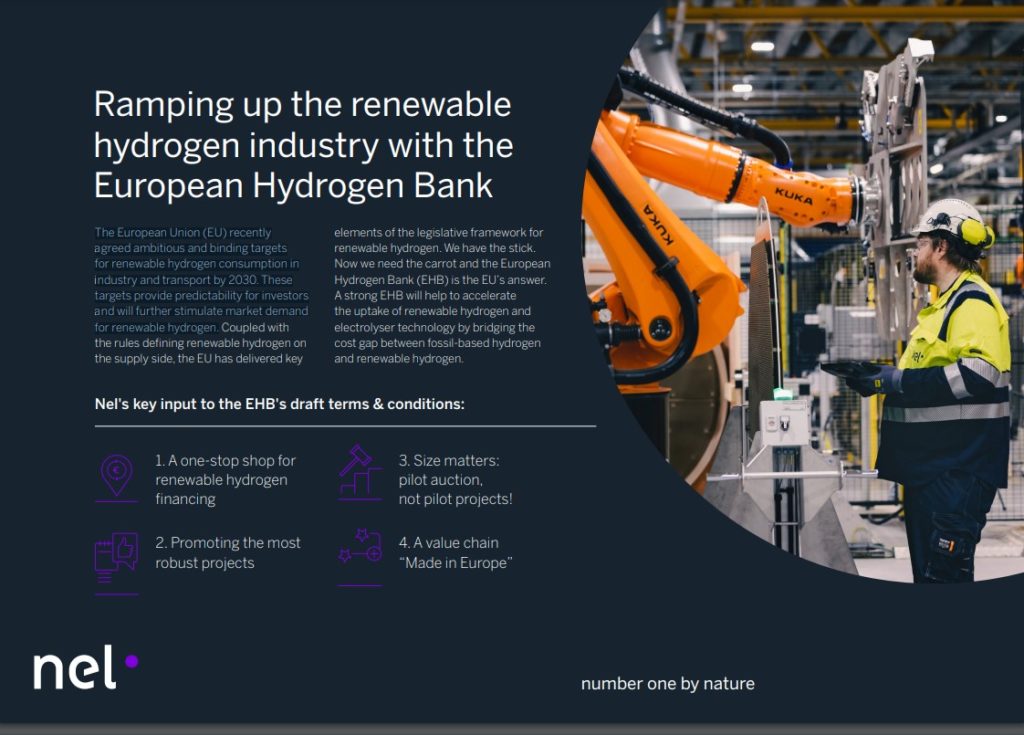 Position Paper on European Hydrogen Bank | Nel Hydrogen